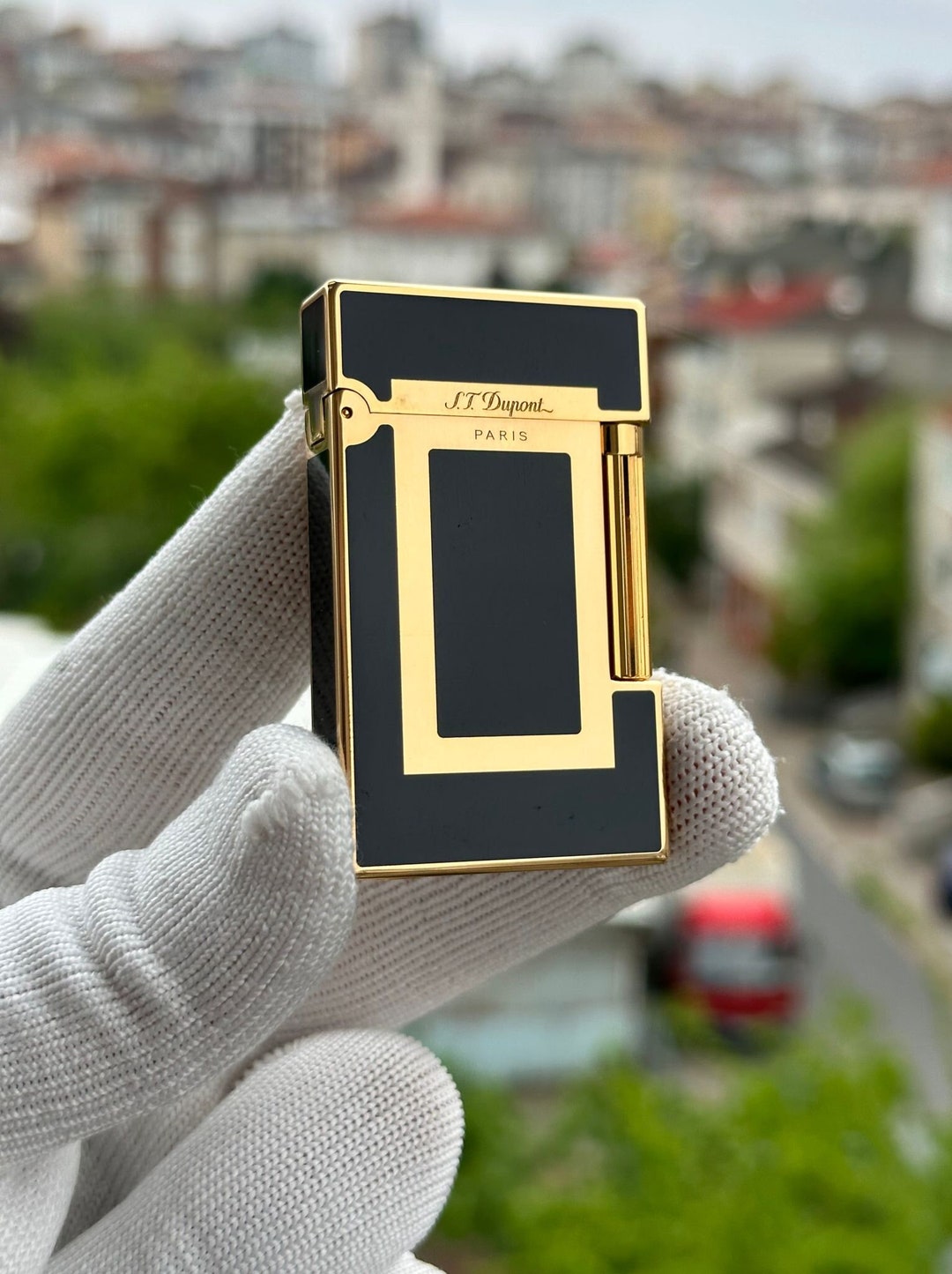 St Dupont Lighter Black and Gold L2 Paris France Lighter Gas - Etsy