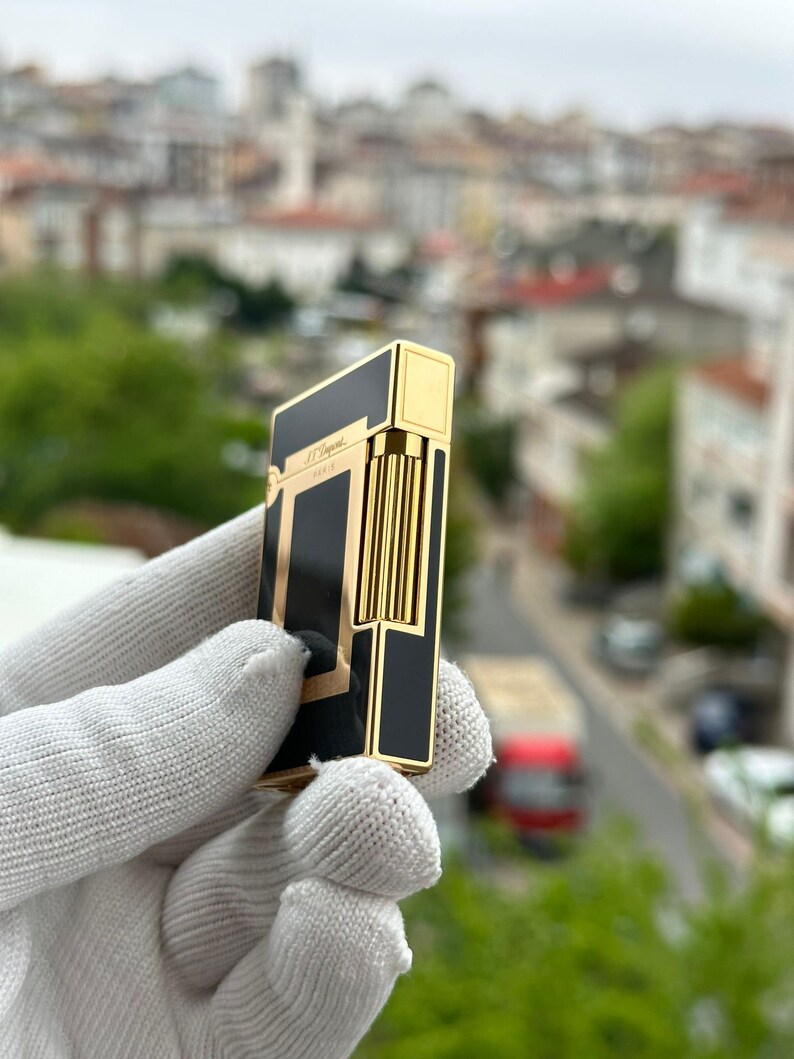 St Dupont Lighter Black and Gold L2 Paris France Lighter Gas - Etsy