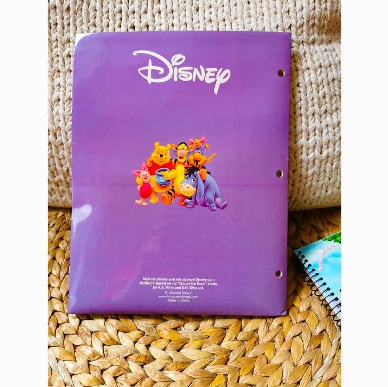 Vintage Winnie the Pooh Tabbed Journal & School Folder - Etsy