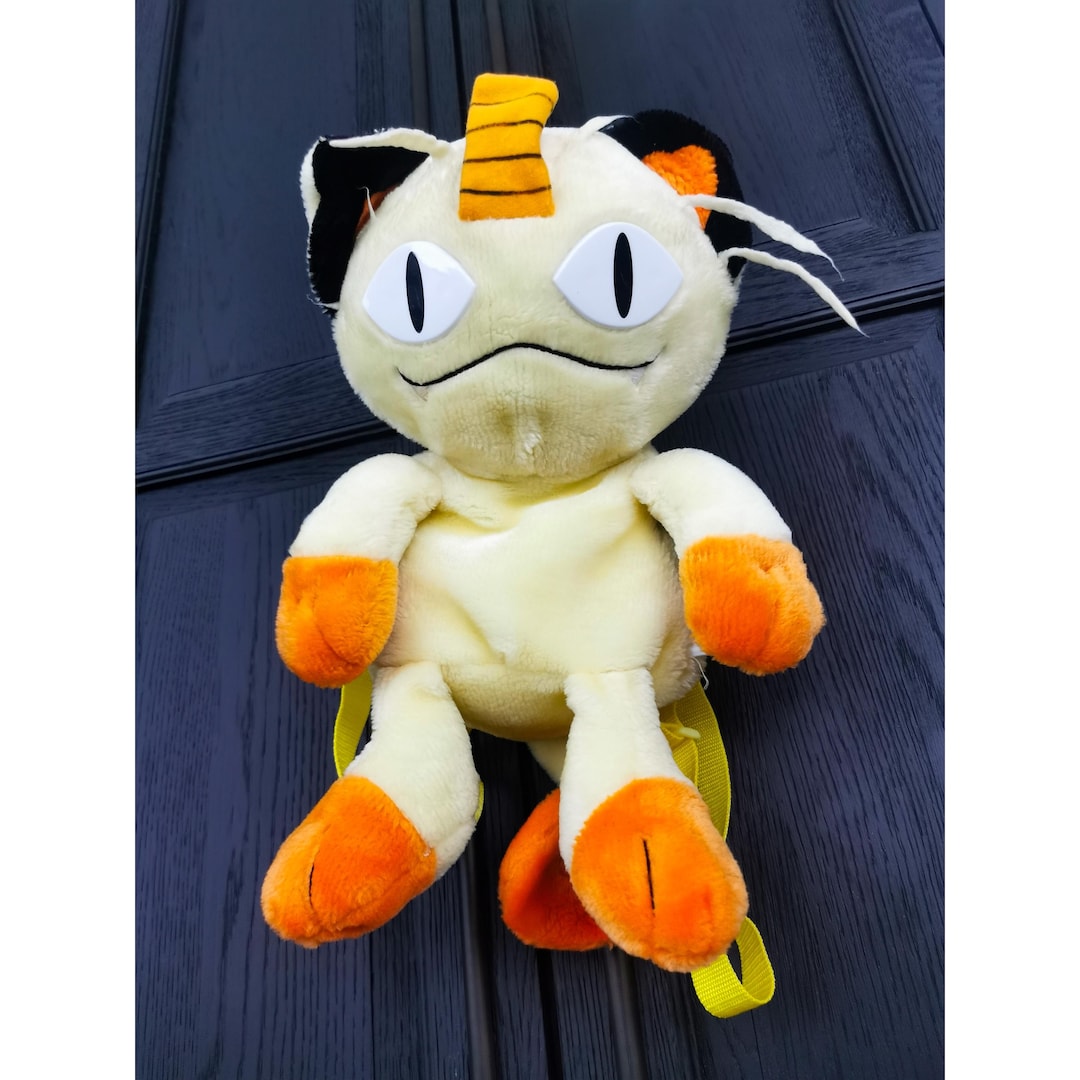 RARE Vintage Meowth Pokemon Plush Backpack - Etsy