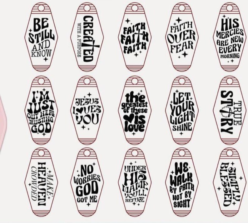 Motel Keychains, Christian Keychain, Christian Sayings - Etsy