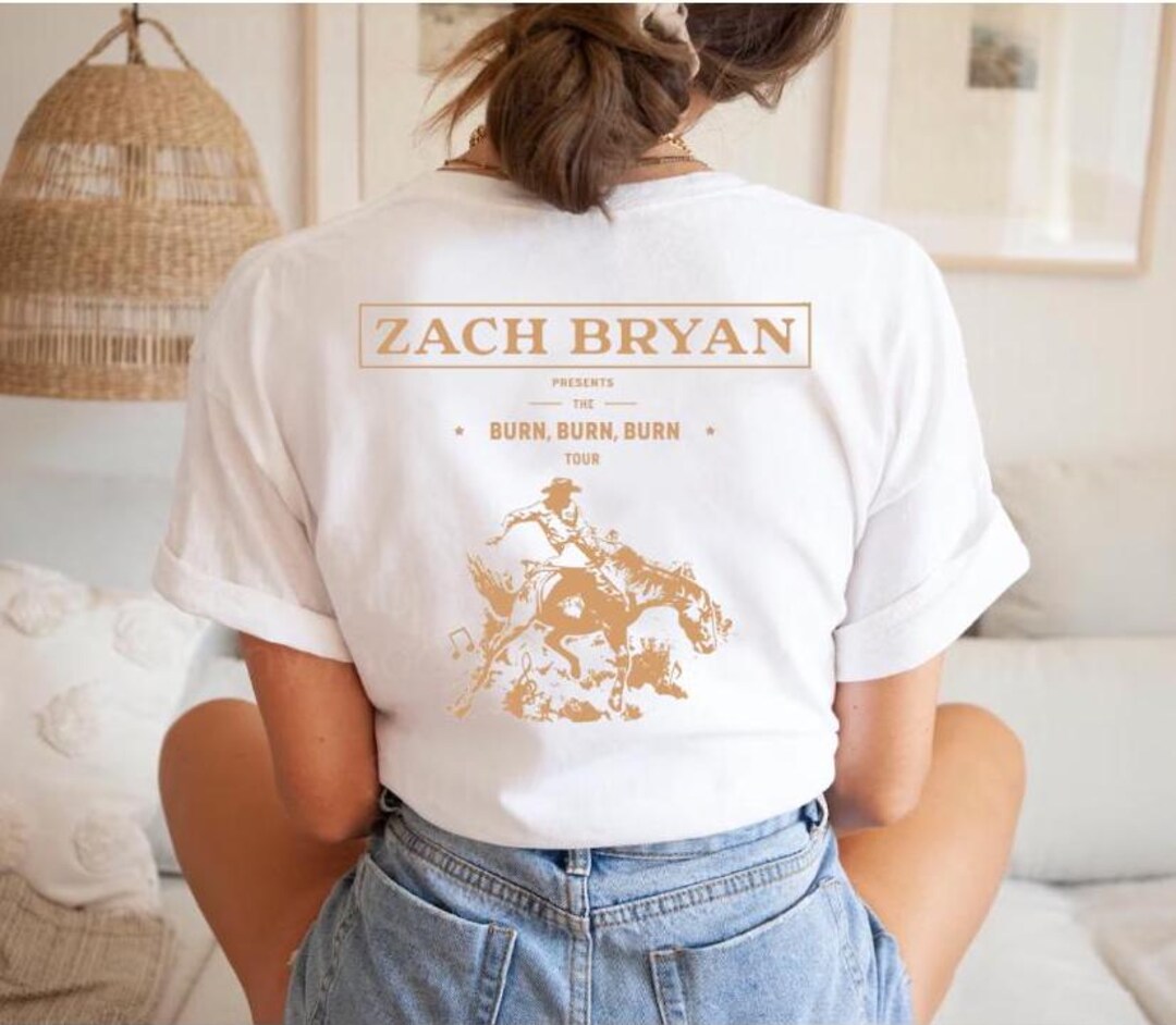 Zach Bryan Burn Burn Burn Tee Shirt, Zach Bryan Shirt, Zach Bryan Gift ...