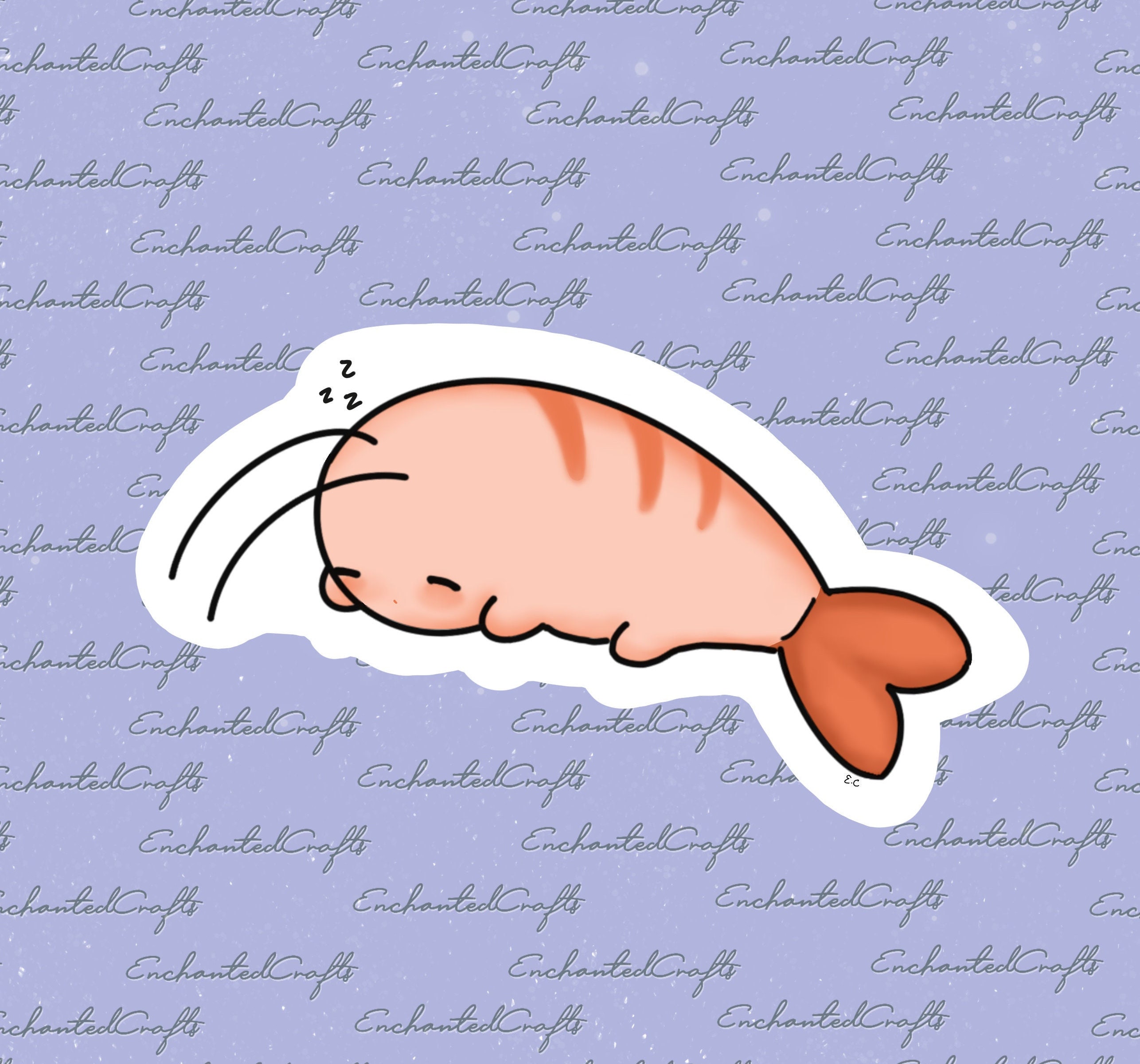 Skrimp/waterproof/laminated Sticker - Etsy
