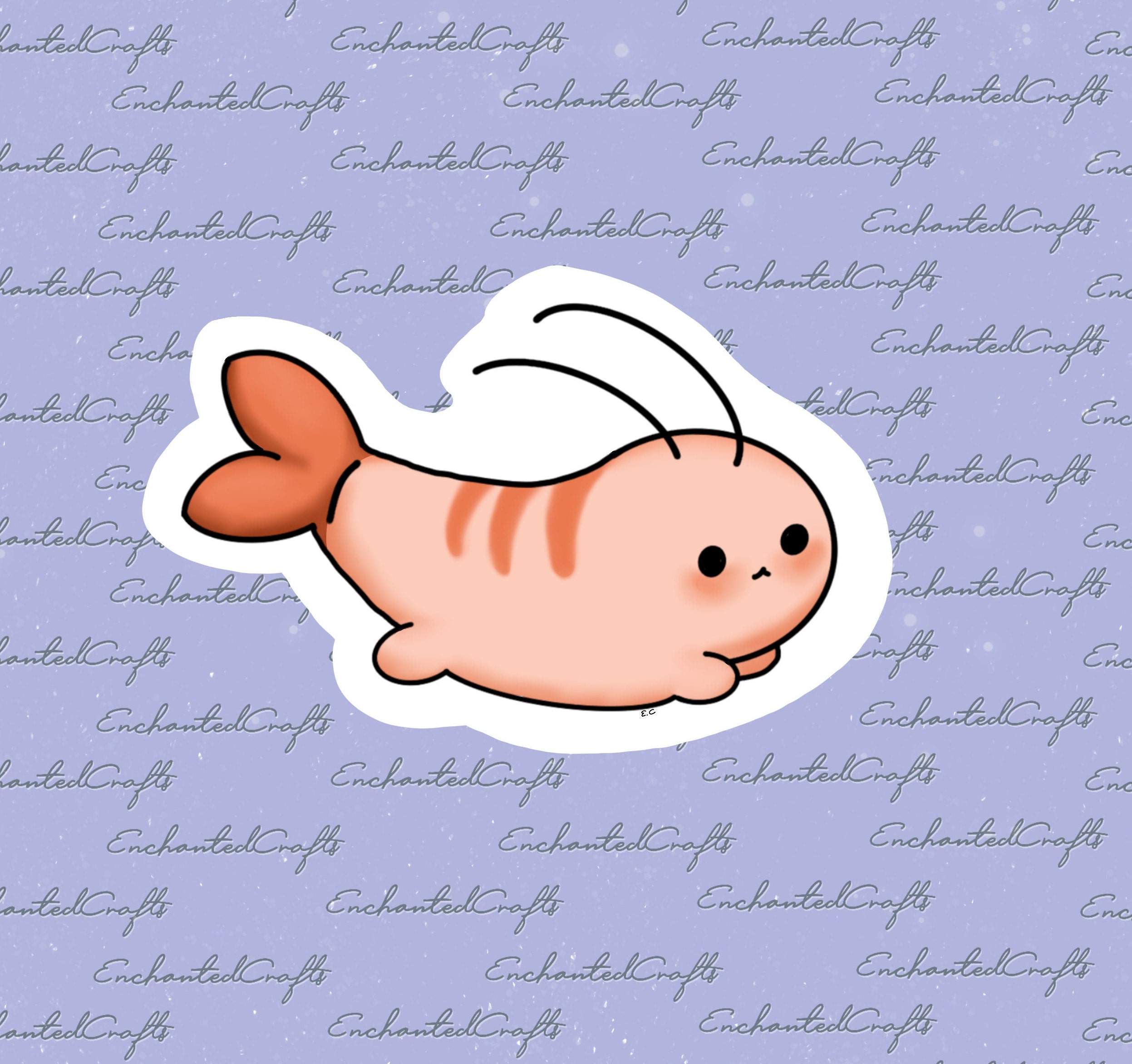 Skrimp/waterproof/laminated Sticker - Etsy