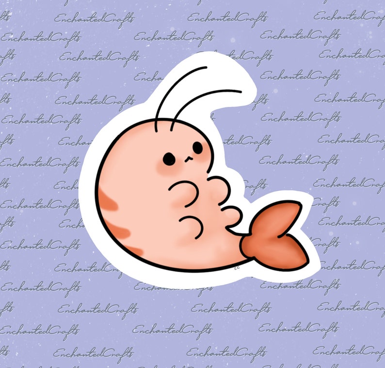 Skrimp/waterproof/laminated Sticker - Etsy