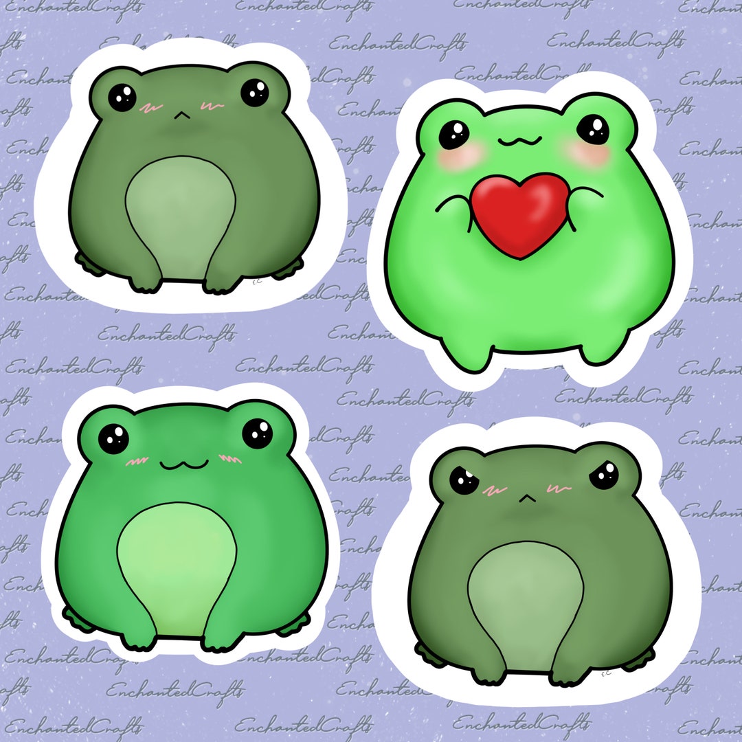 Froggie Stickers, Frog/waterproof/laminated - Etsy