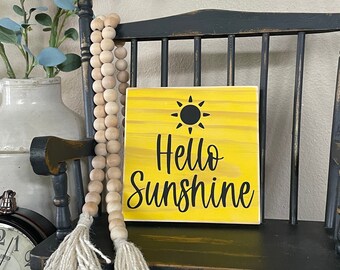 HELLO SUNSHINE SIGN, Summer Decor, Wood Sign - Etsy