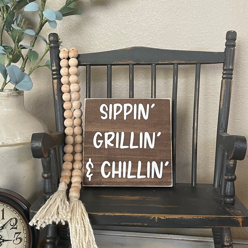 Grillin and Chillin Sign - Etsy
