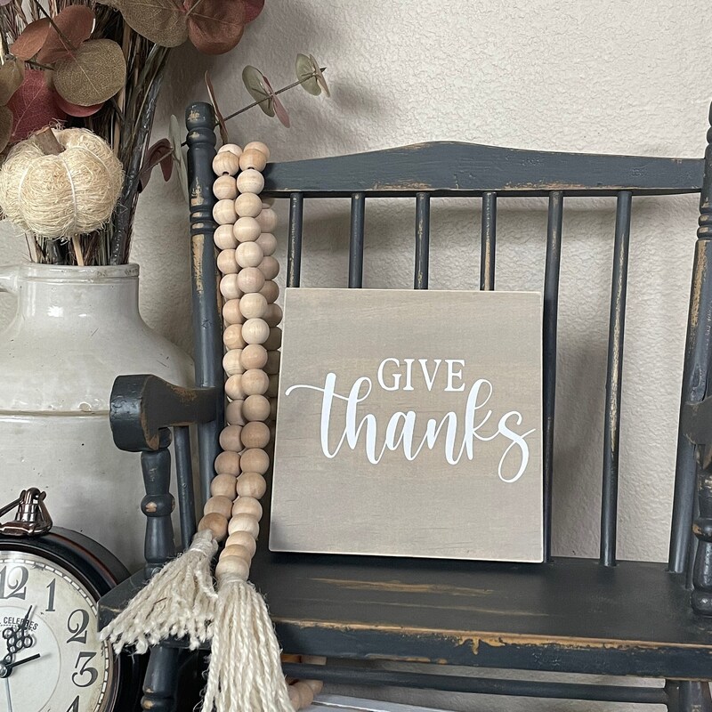 Give Thanks Sign - Etsy