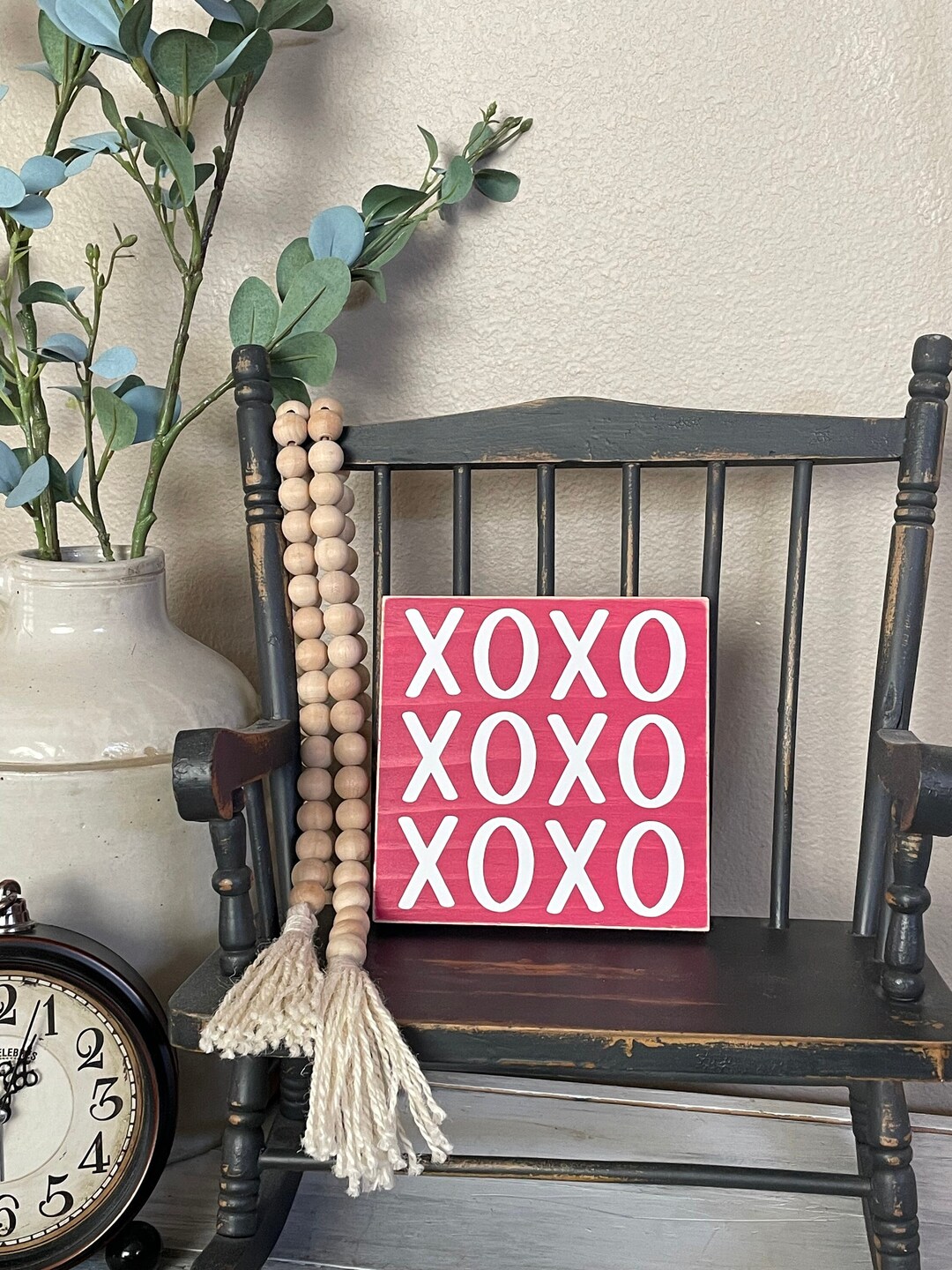 XOXO, Small Wood Sign (5.5"x5.5"), Painted, Handmade, Home Decor ...