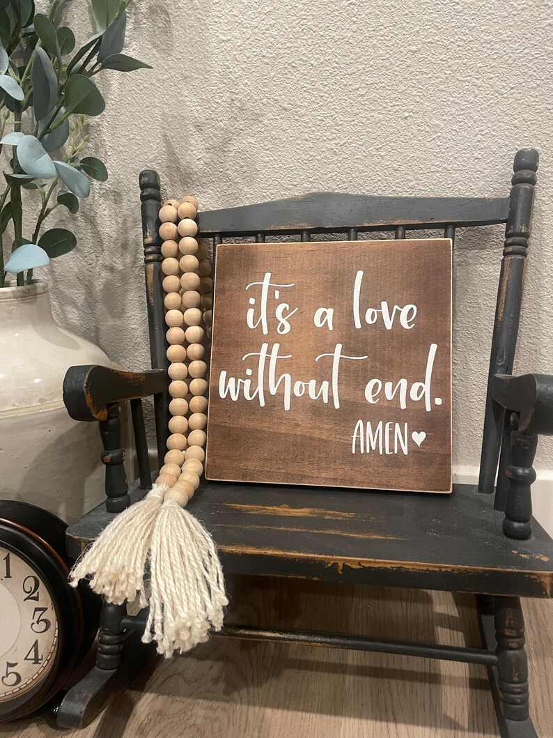 Wood Sign | It's A Love Without End | Home Decor - Etsy