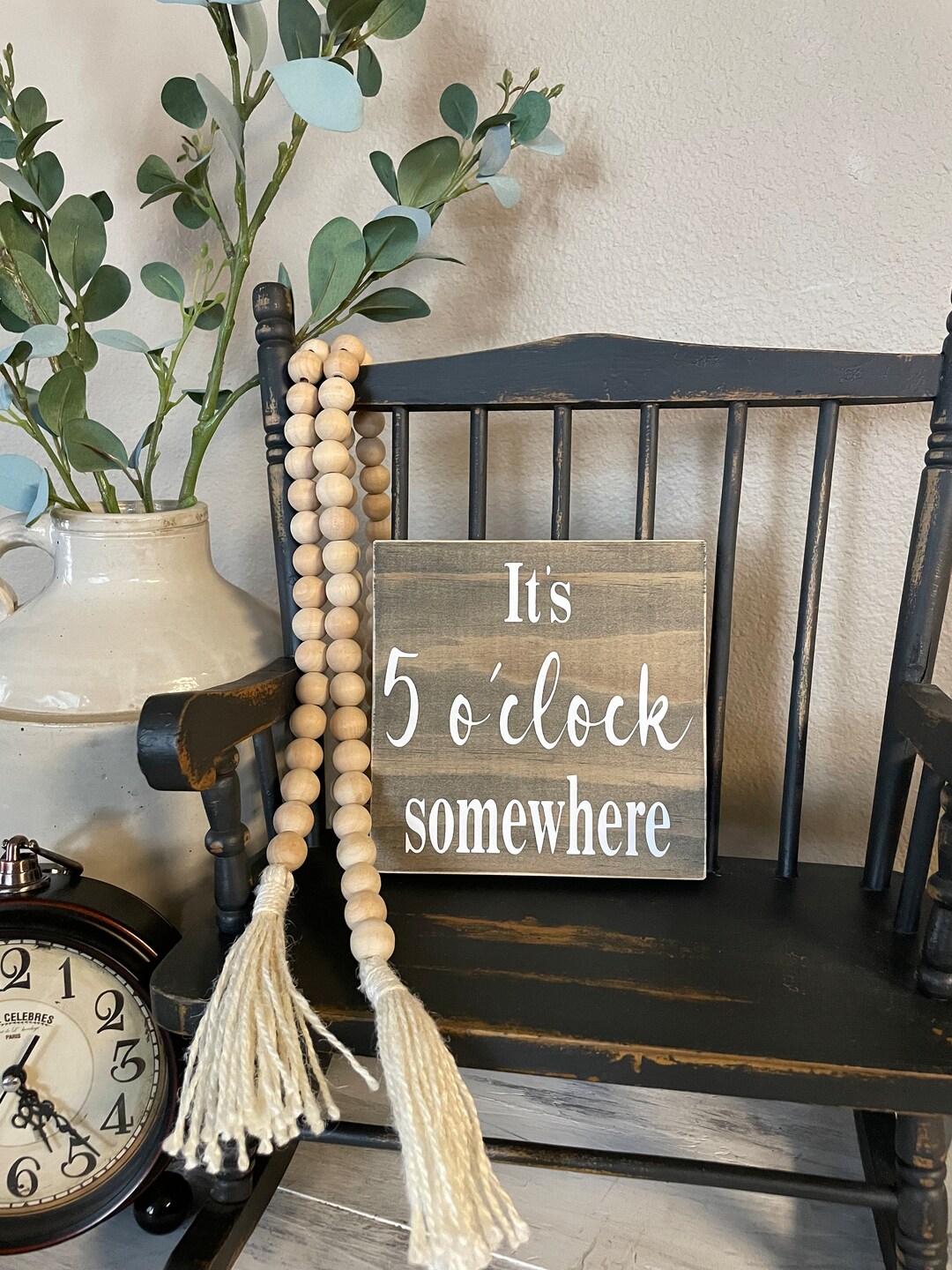 Home Wood Sign It's 5 O'clock Somewhere Home Decor - Etsy