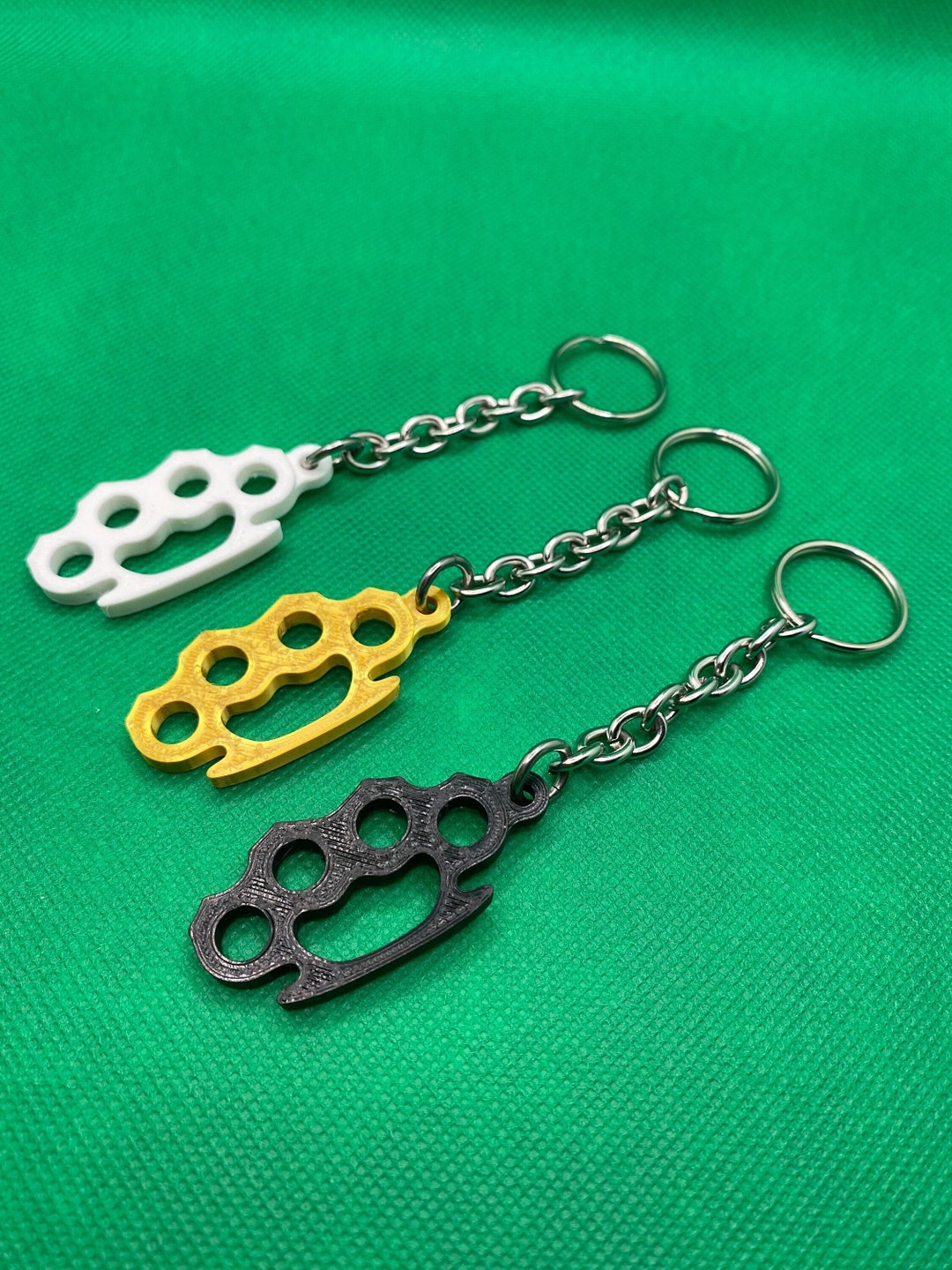 3D Printed Knuckle Duster Keychain, "brass Kuckles", Decorative - Etsy UK