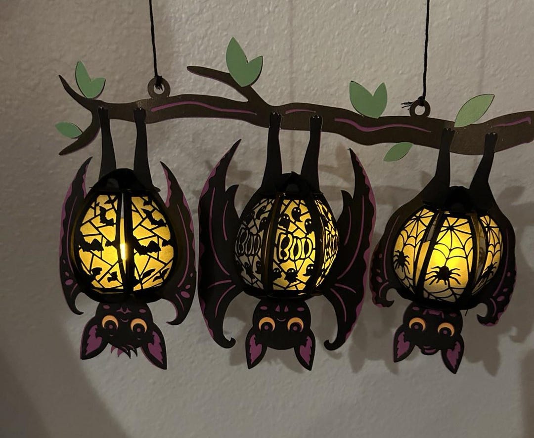 Hanging Bats (lighted) - Etsy