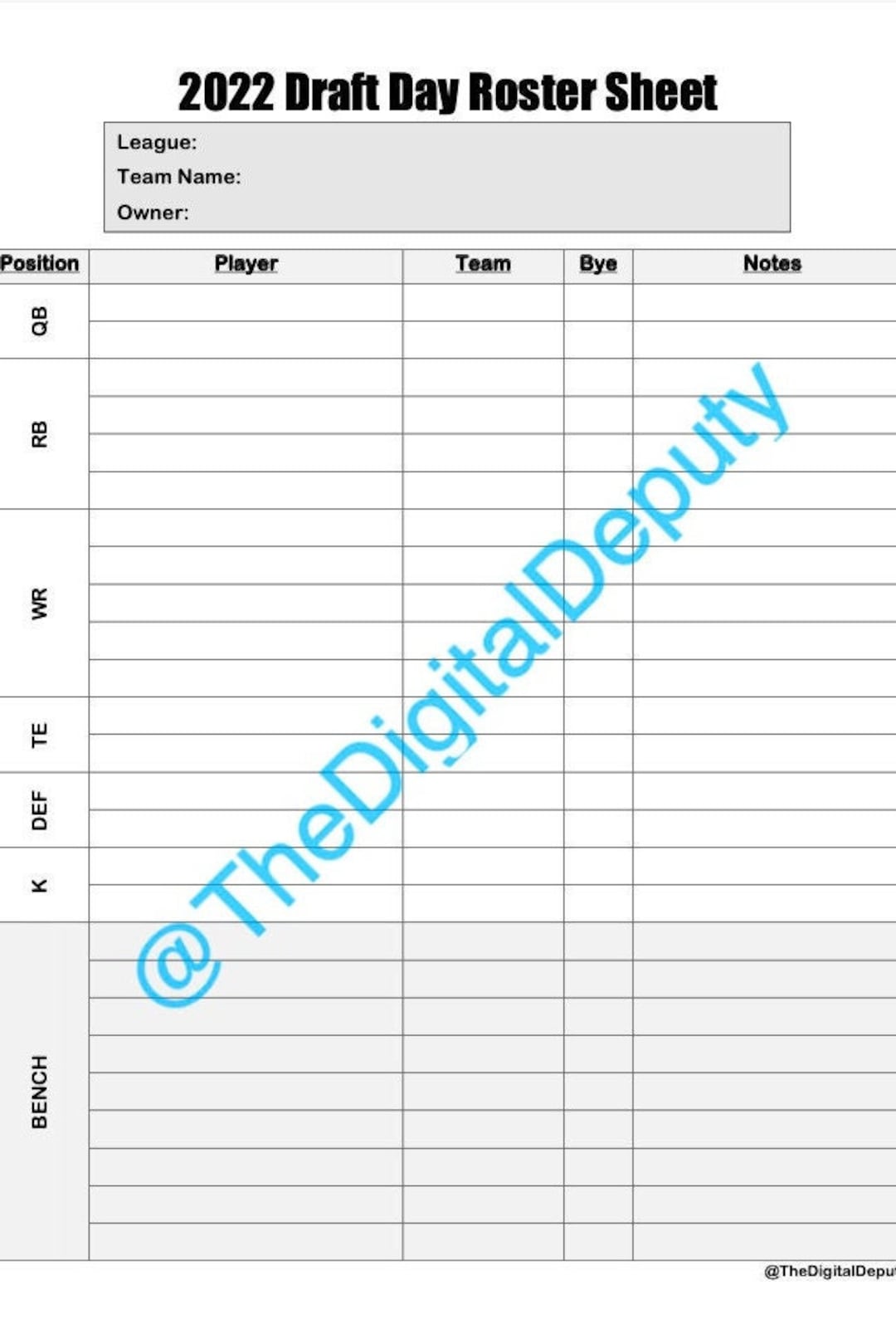 Fantasy Football Draft Day 2022