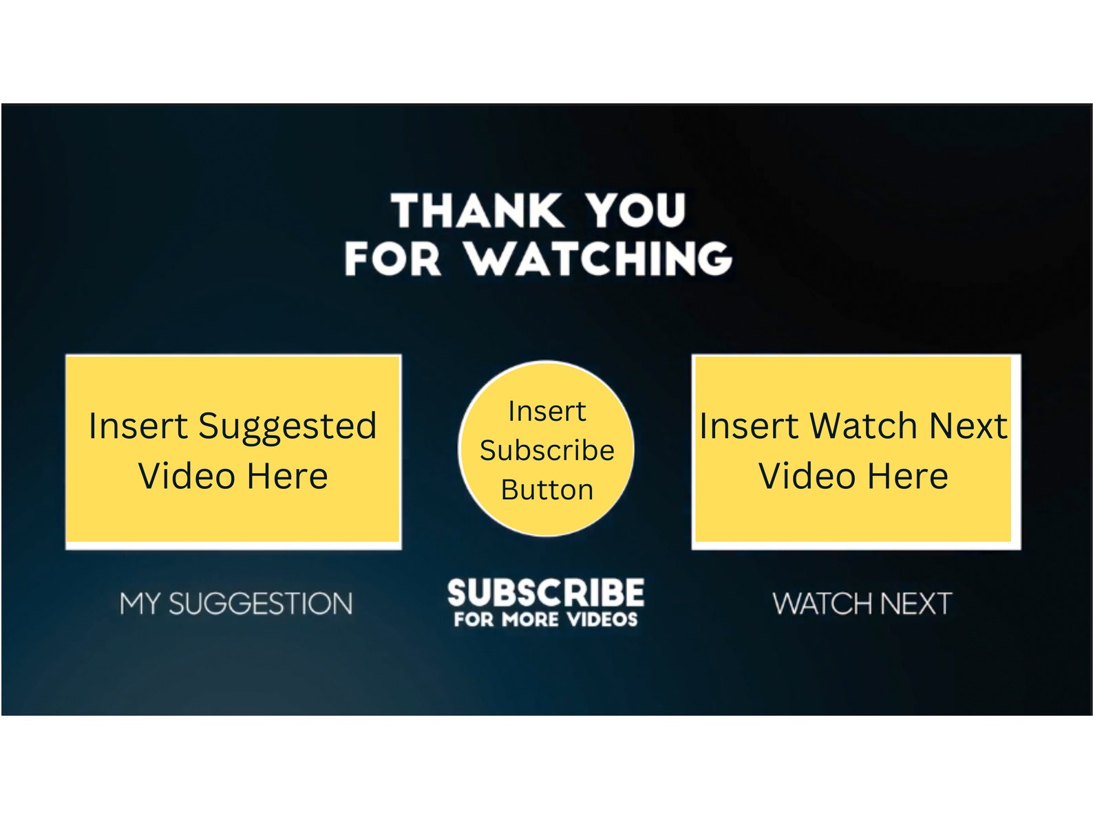 Basic Youtube End Screen Video With Audio - Simple Animated Outro, Easy ...