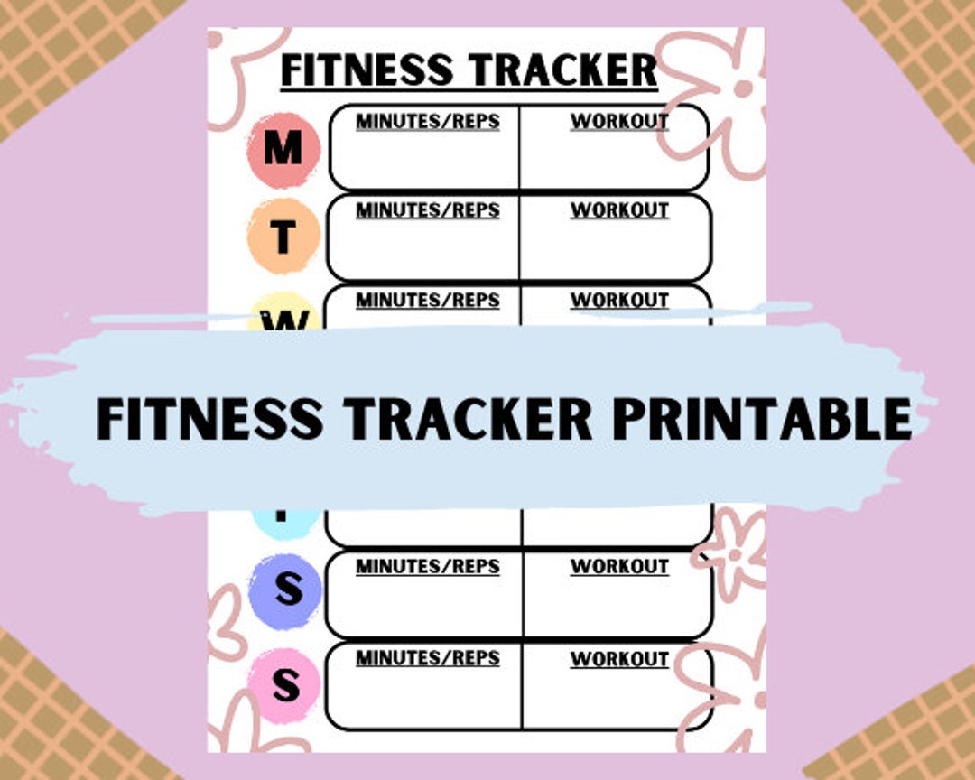 Fitness Tracker Printable - Etsy