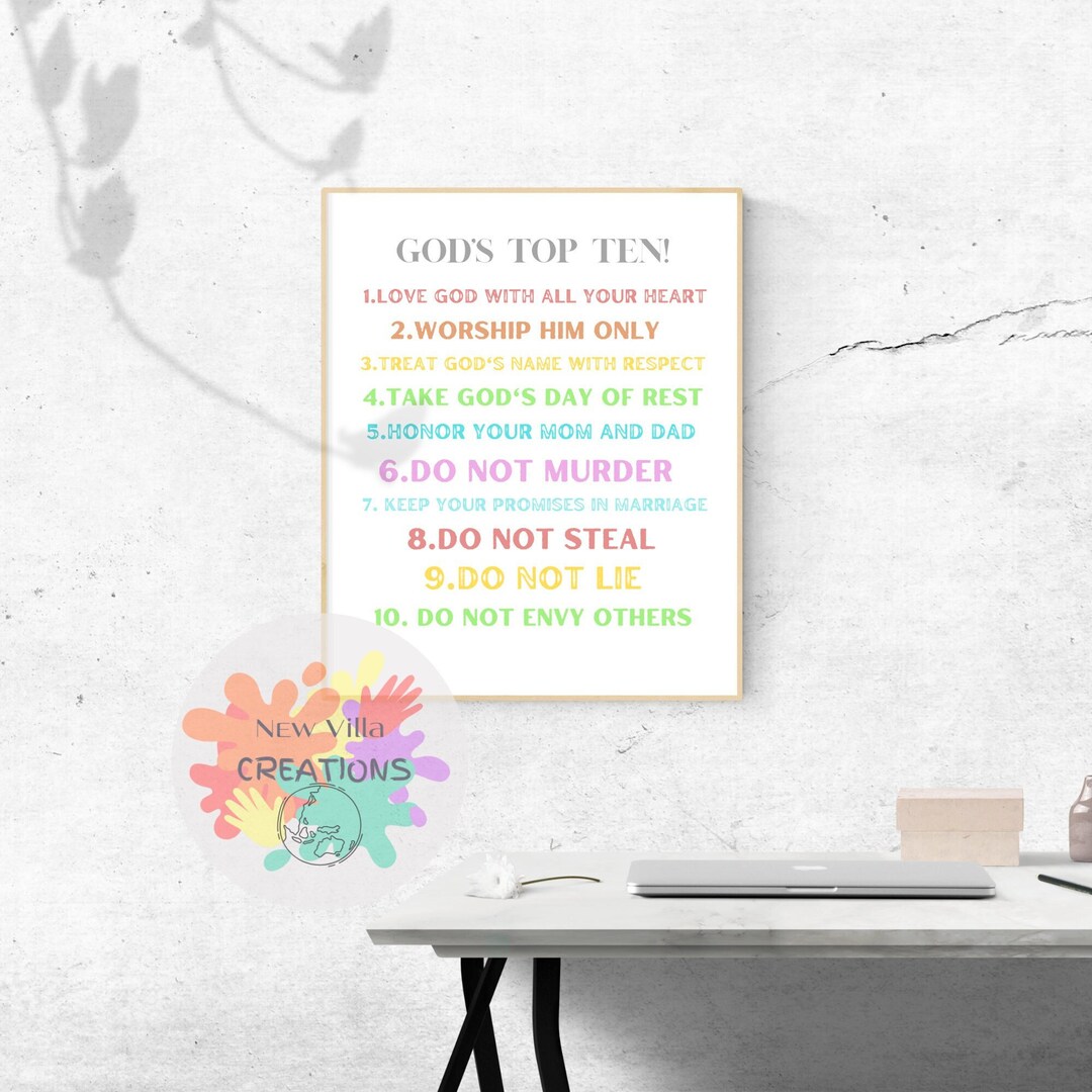 God's Top 10 Pastel Wall Art Print Design - Etsy