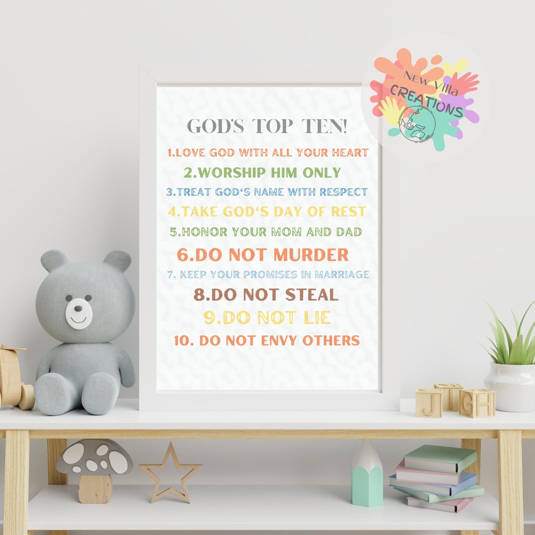 God's Top 10 Bold Wall Art Print - Etsy
