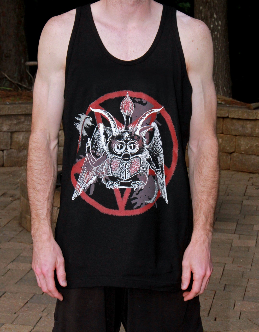 Furby Baphomet Satan Tank Top T-shirt - Etsy