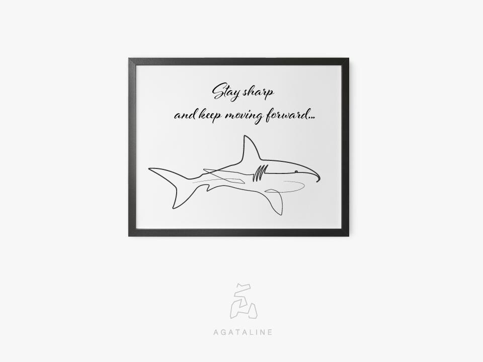 Shark Quotes | Motivation Quotes | Shark Poster | DIGITAL DOWNLOAD ...
