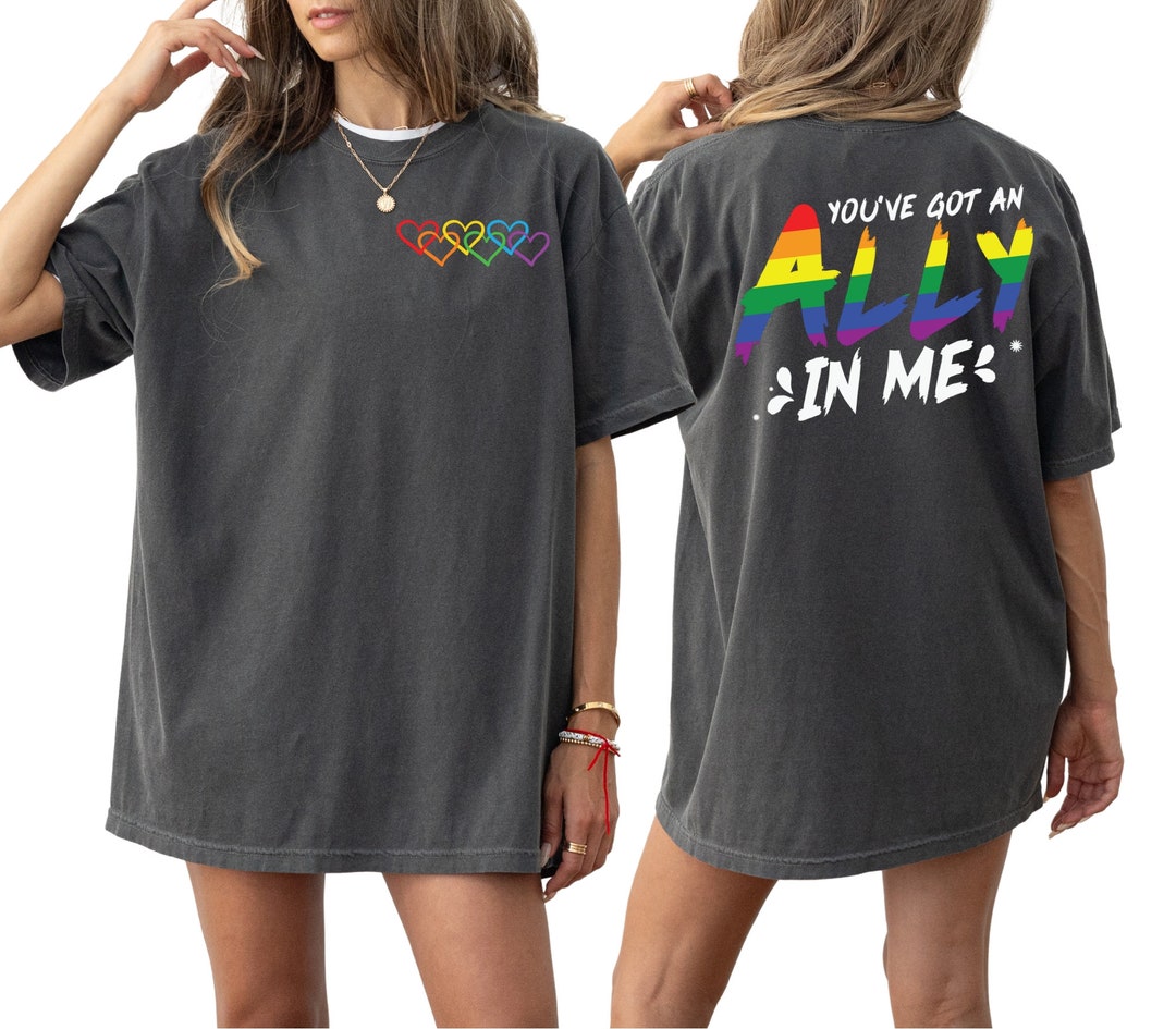 LGBTQ Ally Comfort Colors® Shirt, LGBTQ Support Gift, Trans Ally Tshirt ...
