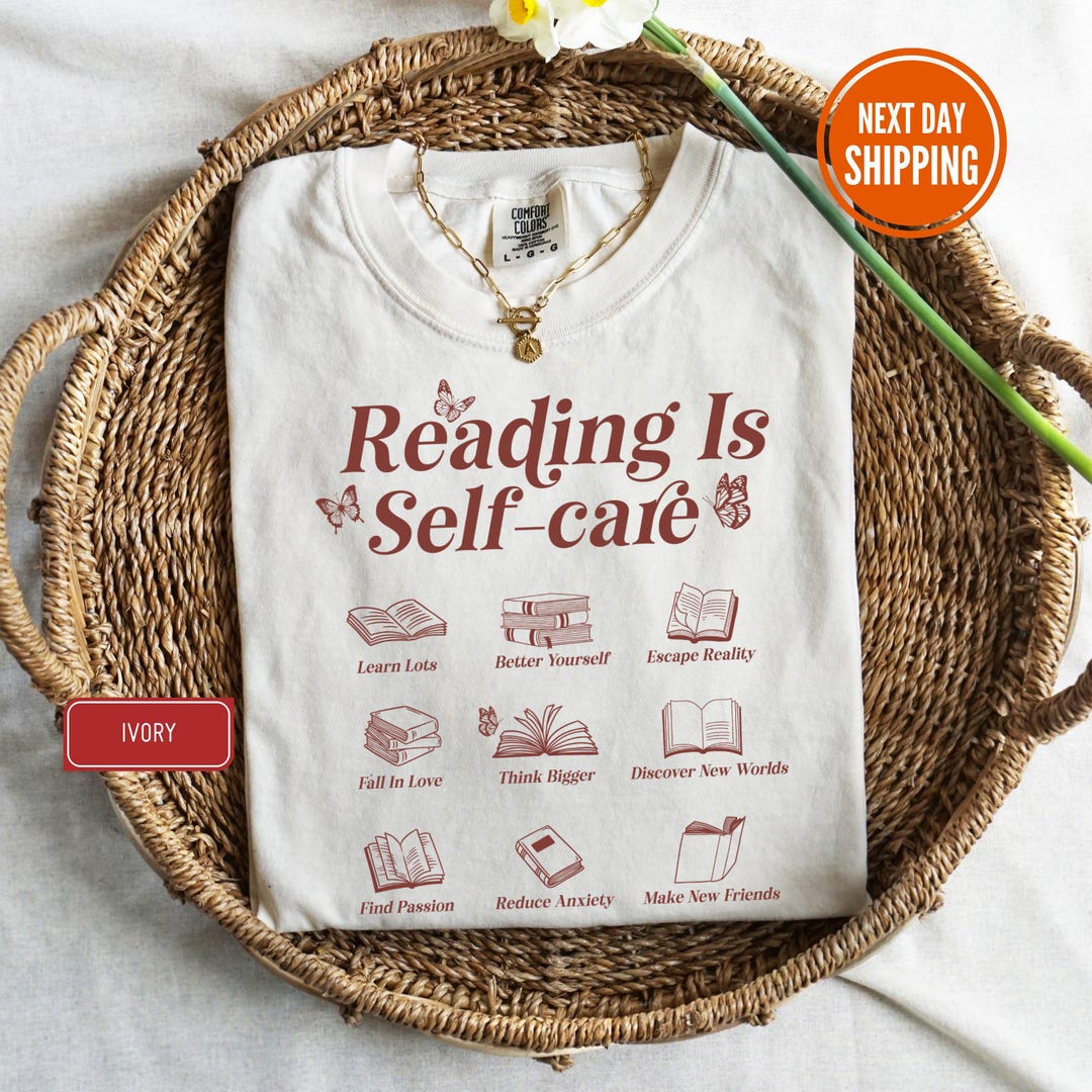 Reading is Self-care Comfort Colors® Shirt, Reading Shirt, Book T-shirt ...
