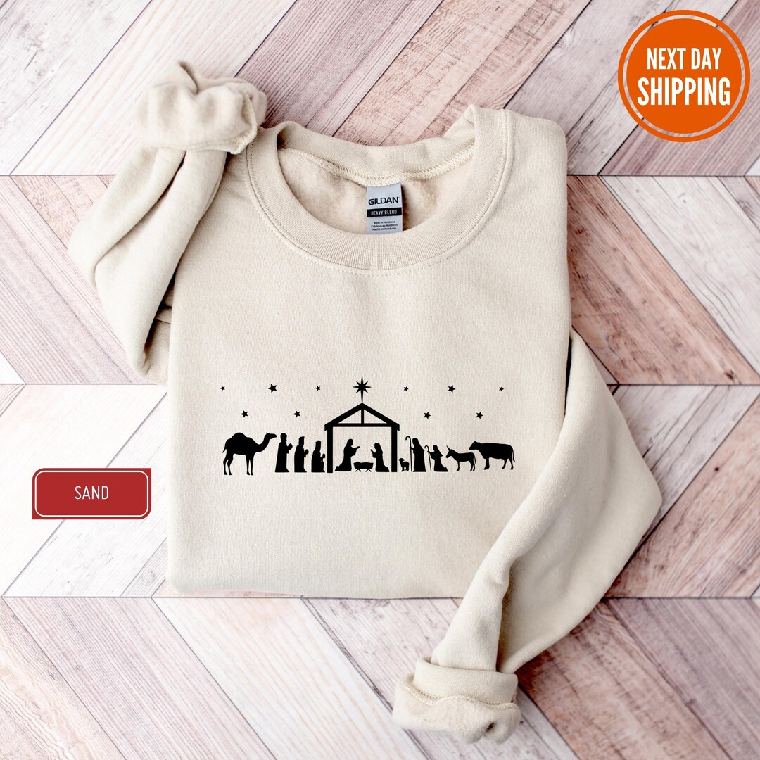 Nativity Scene Sweater, Christian Christmas Sweatshirt, True Story ...
