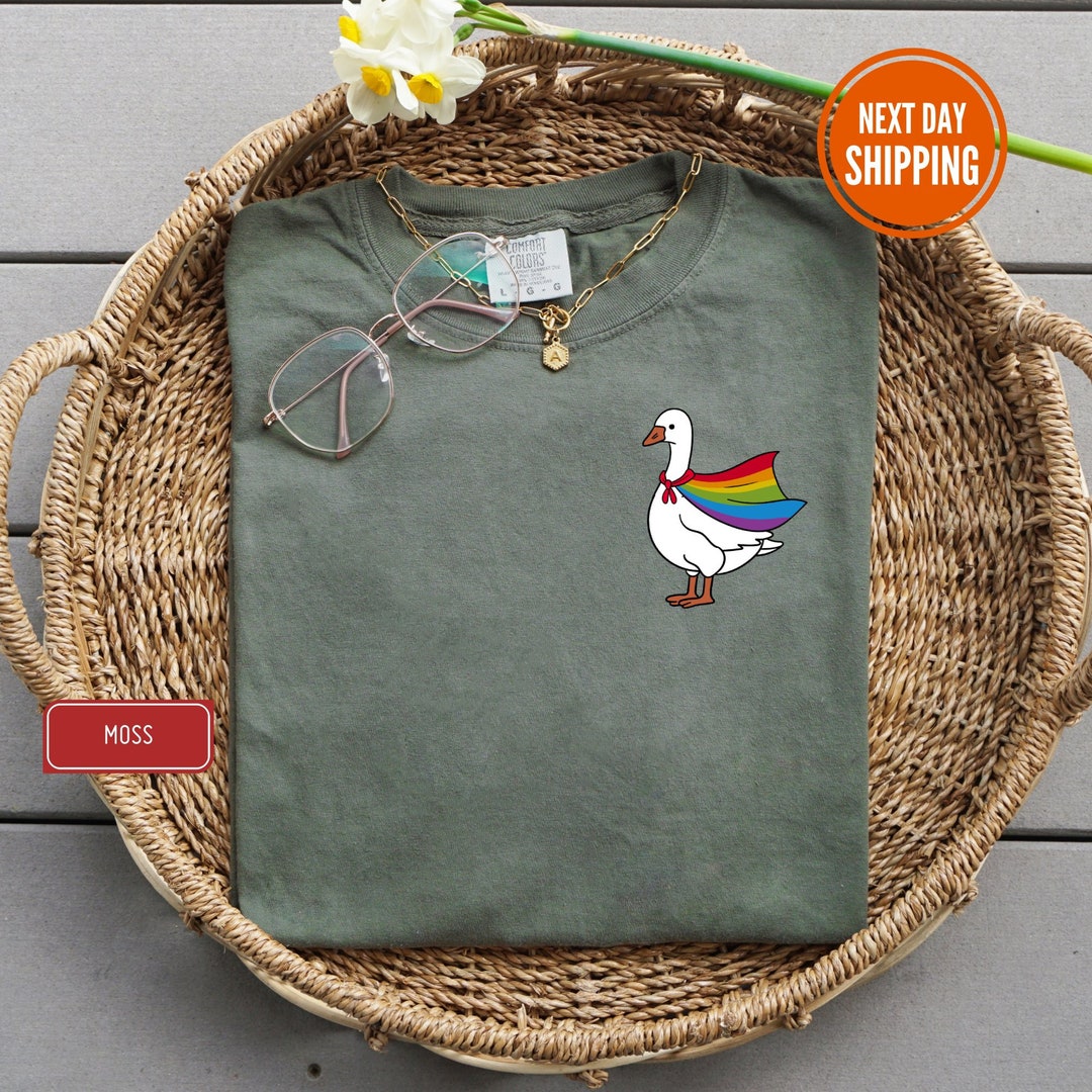 Rainbow Goose Shirt, LGBTQ Comfort Colors® Shirt, Pride Shirt, Gay ...