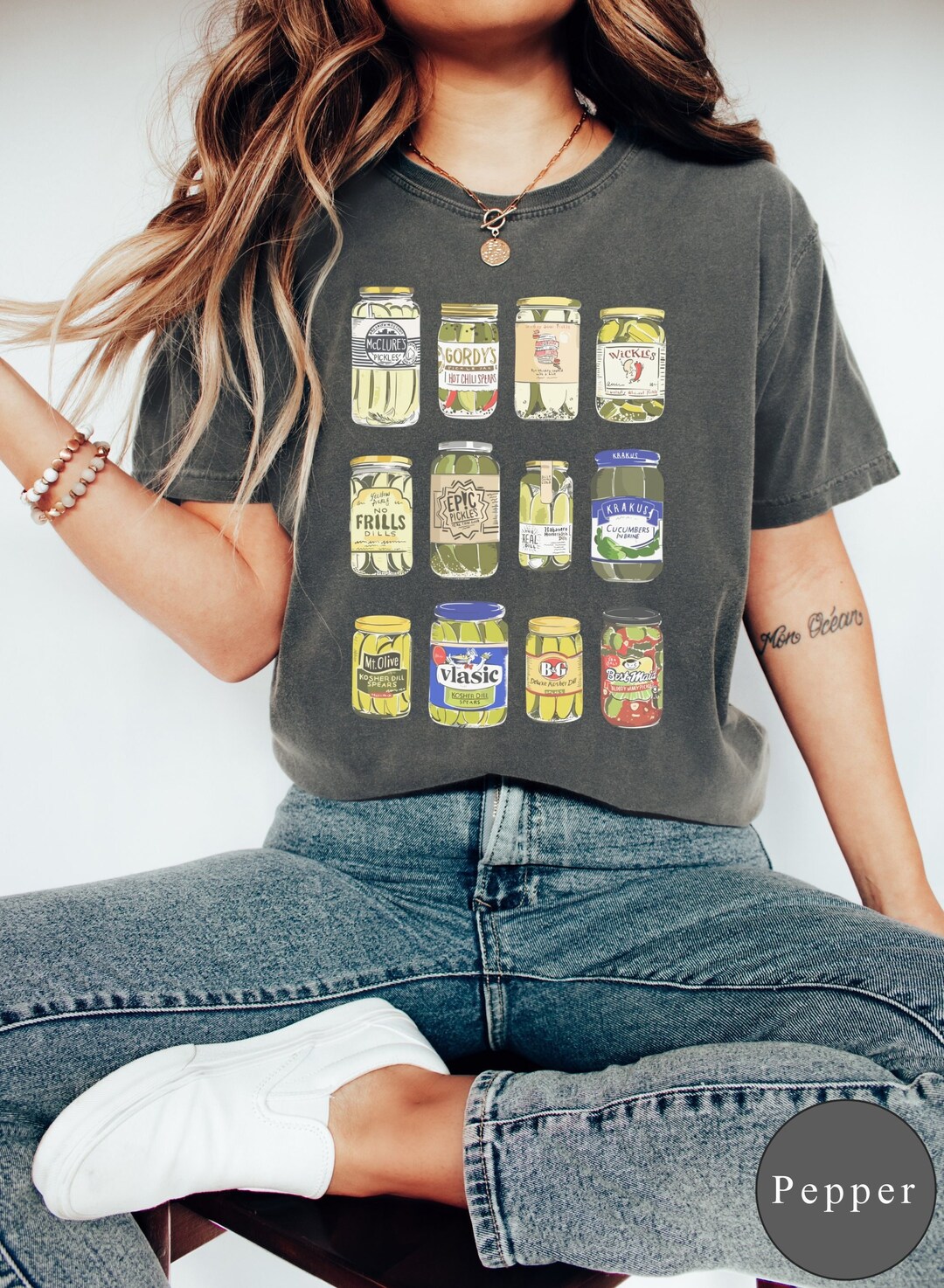 Vintage Canned Pickles Comfort Colors® Shirt, Canning Season Shirt ...