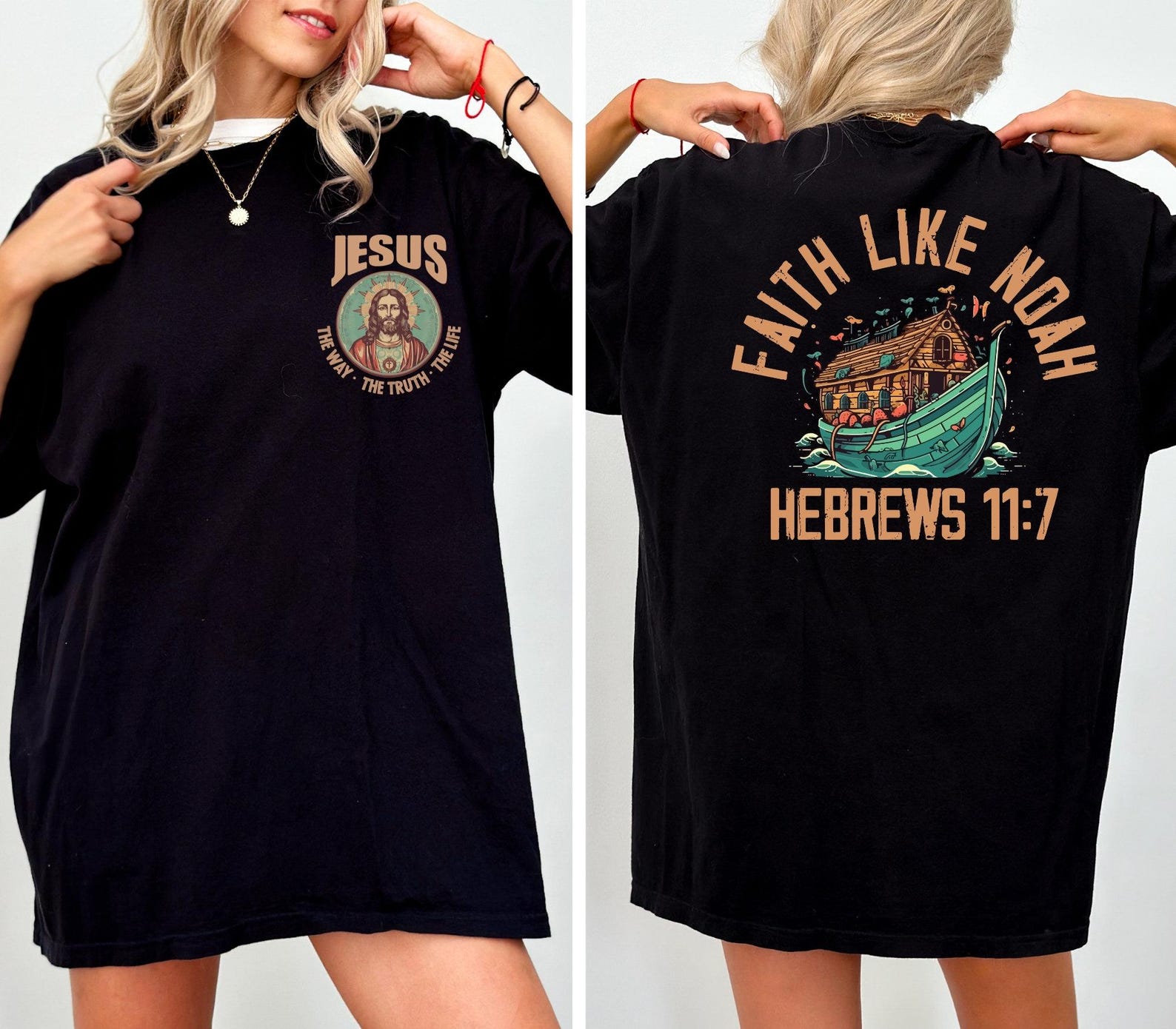 Jesus the Way Comfort Colors® T-shirt, Love Like Jesus, Faith Like Noah ...