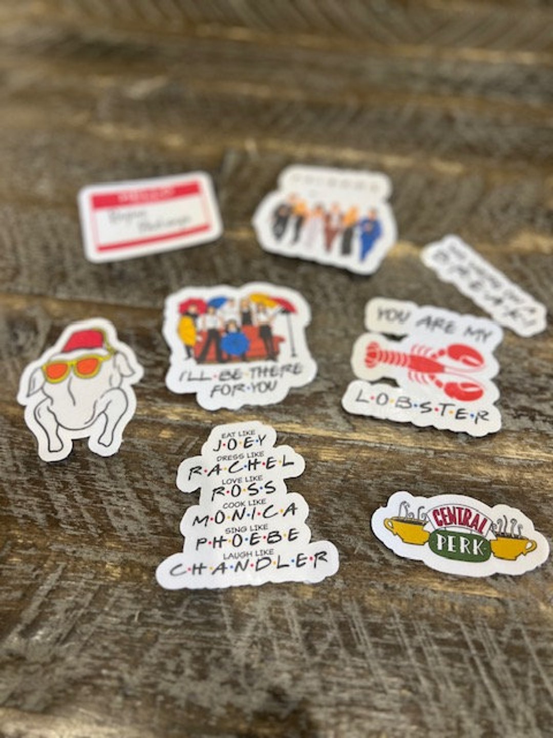 Friends TV Show Sticker Set - Handmade, Shiny, Nostalgic - Great Price ...