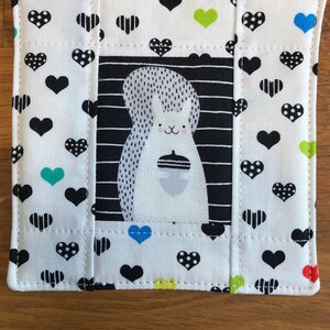 Bear Lion Squirrel Llama Adorable Little Beastie Coasters in Black and ...