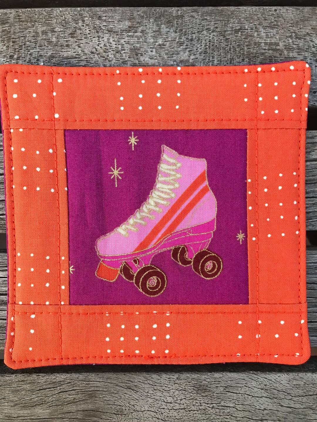 Handmade Quilted Roller Skate Themed Coasters. Perfect for the Roller ...