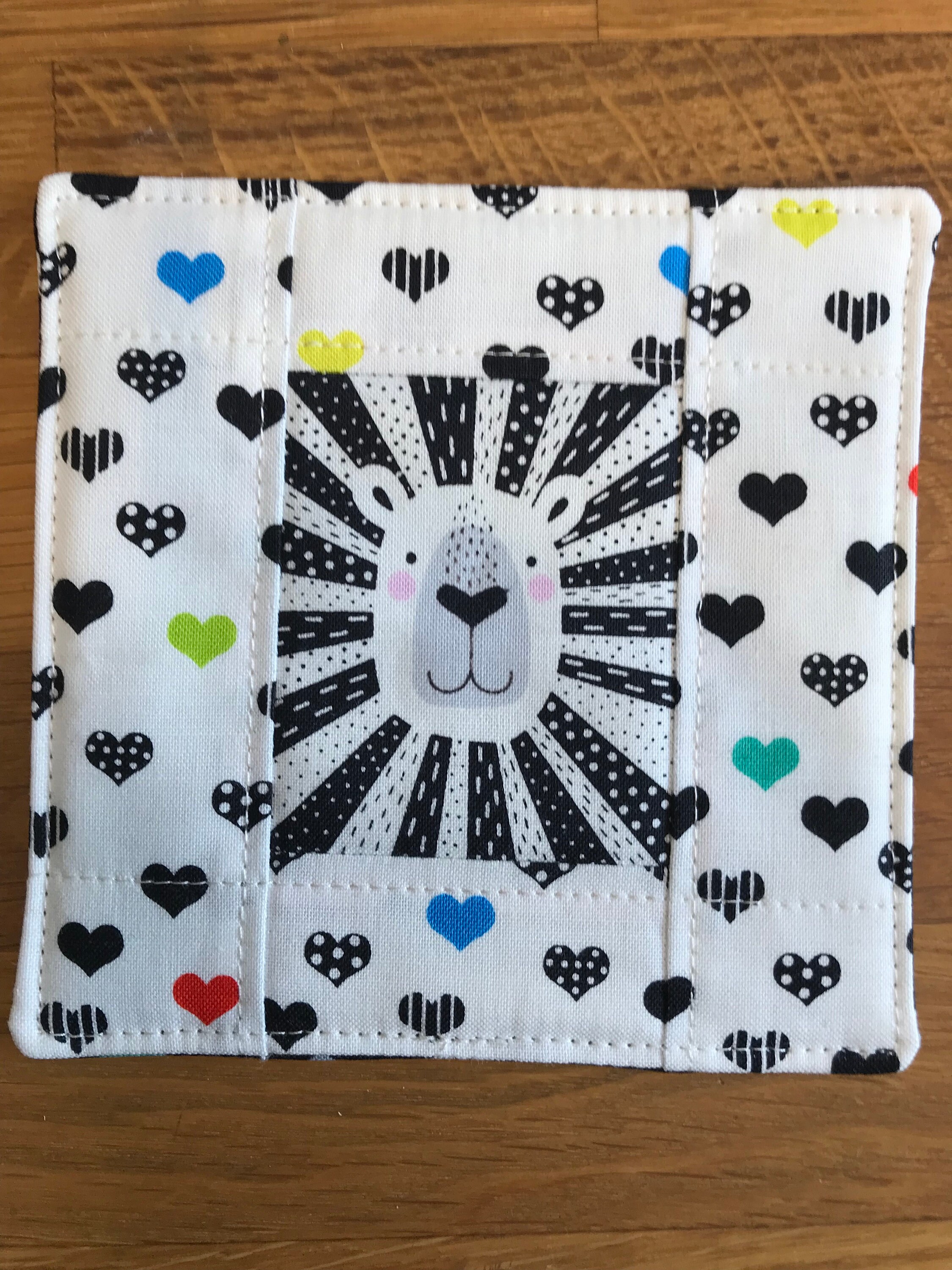 Bear Lion Squirrel Llama Adorable Little Beastie Coasters in Black and ...