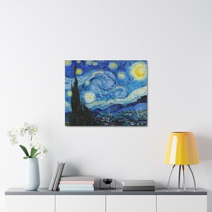 Vincent Van Goghs' Starry Night on Stretched Canvas - Etsy