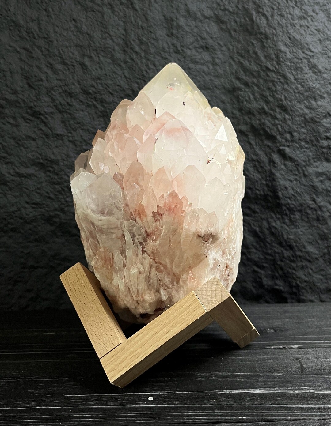 Large Pink Pineapple Quartz Cluster: Hematoid Atlantean Lovestar From ...