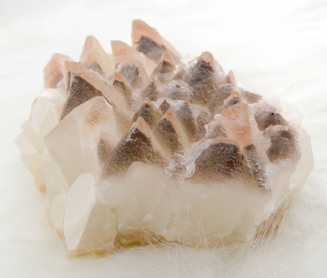 Tangerine Pink Dogtooth Calcite Cluster: Daye China Crystal - Etsy