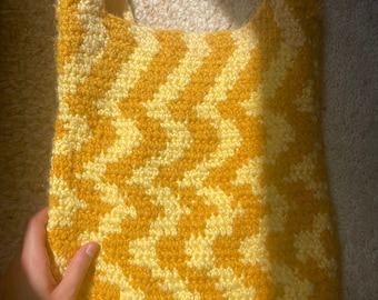 Wavy Psychedelic Tote Bag Crochet Pattern - Etsy