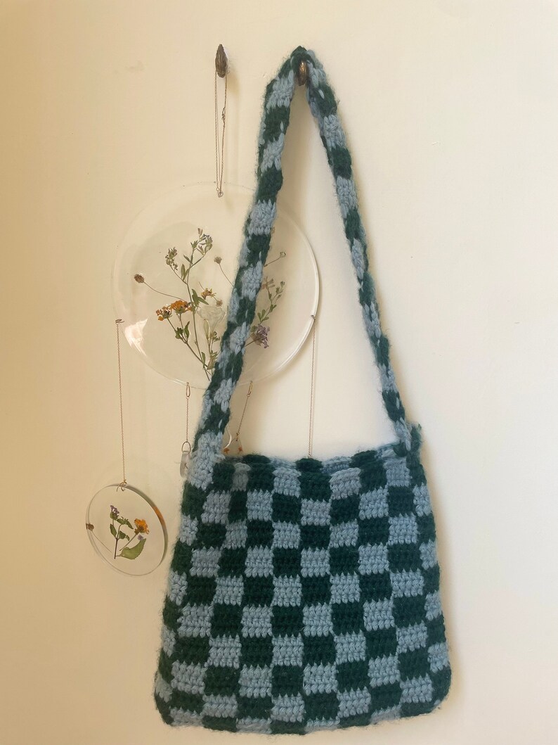 Pattern - Crochet Checkered Bag PDF Pattern - Etsy