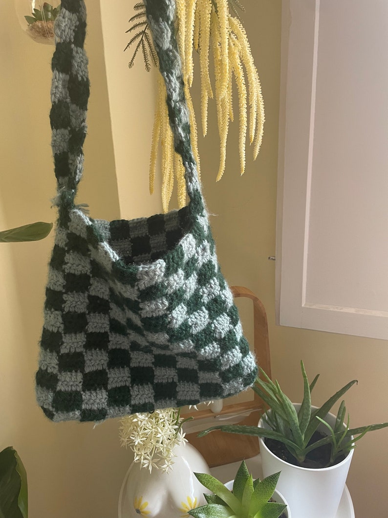 Pattern - Crochet Checkered Bag PDF Pattern - Etsy
