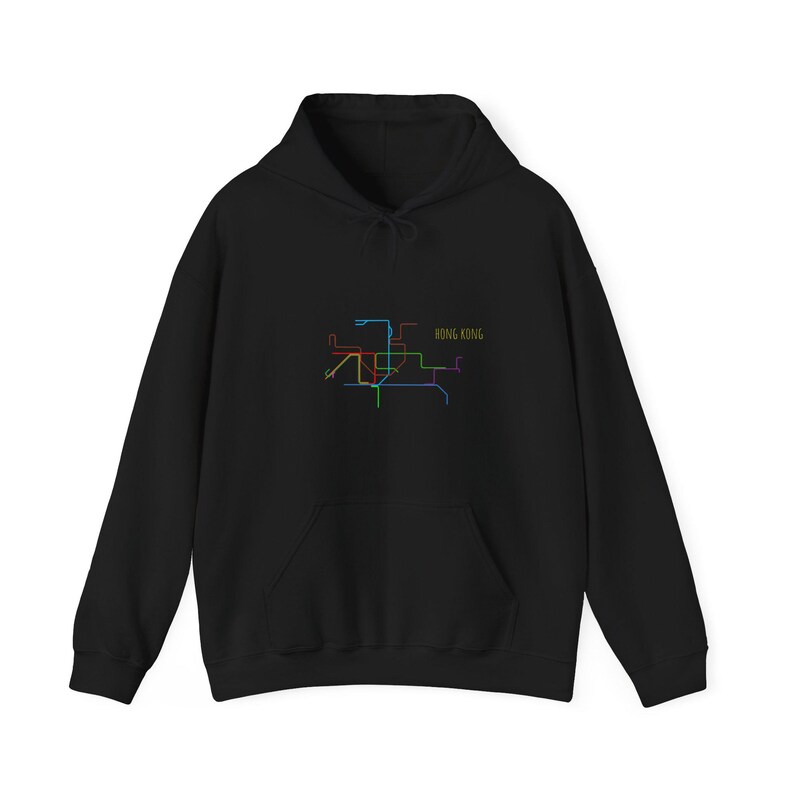 Hong Kong Metro Map Hoodie, Subway / Metro / Underground / Transit ...