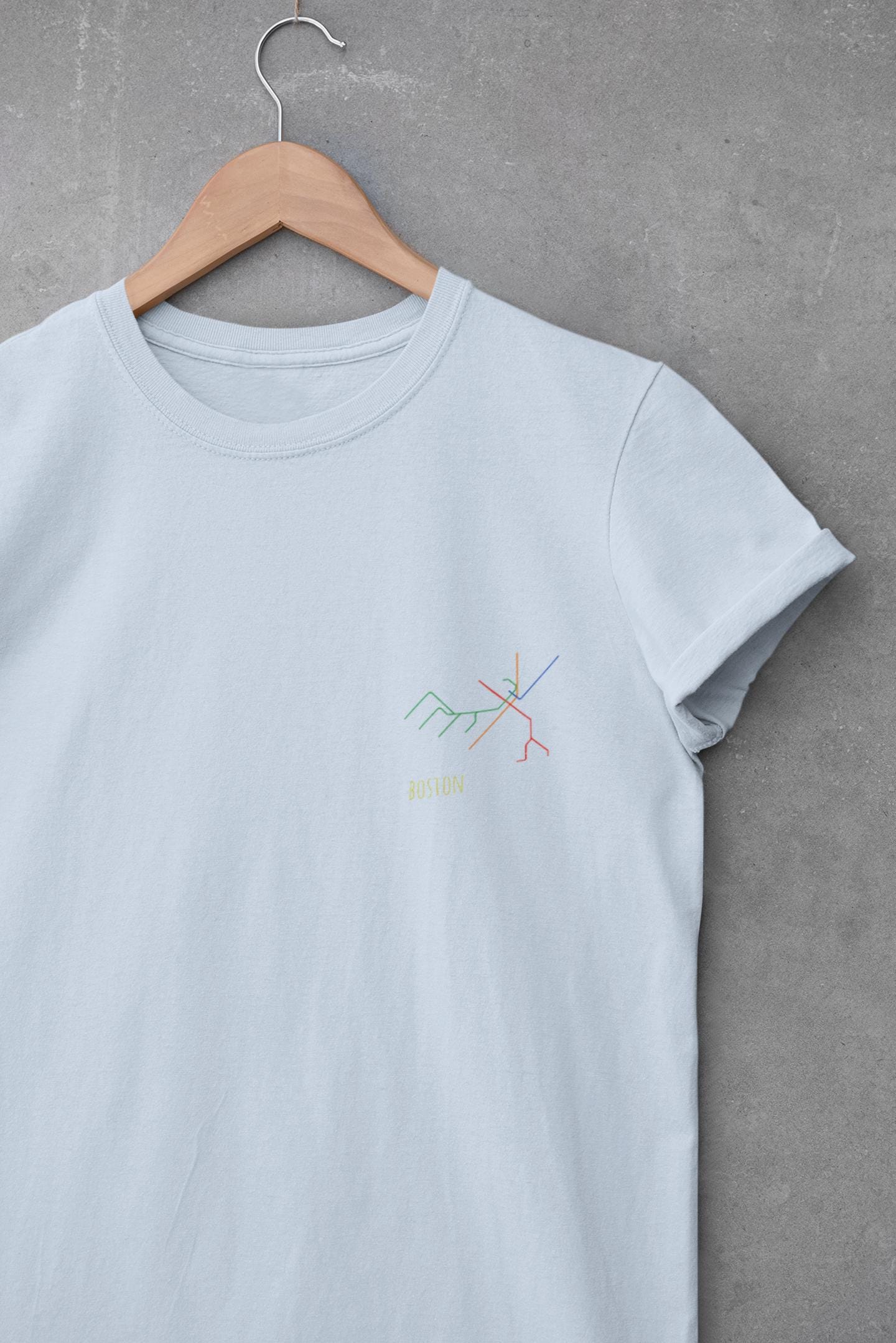 Boston Metro Inspired Unisex Tee Shirt, Train Enthusiast Gift, Subway ...