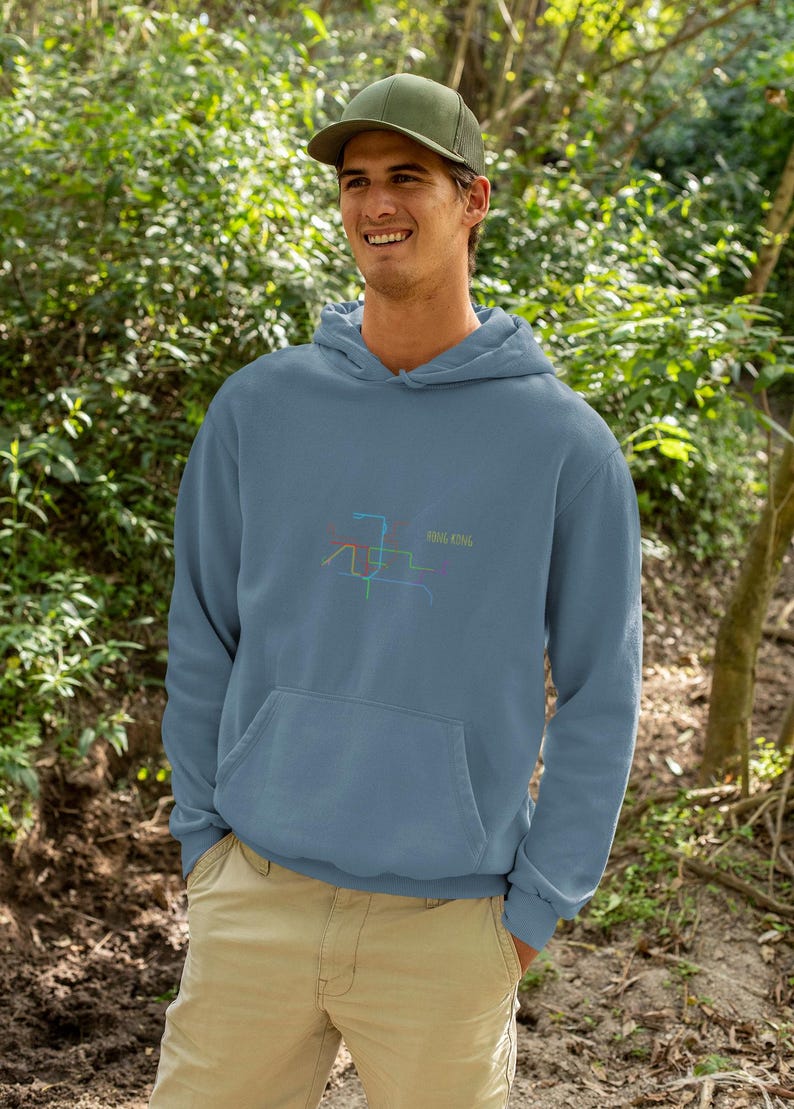 Hong Kong Metro Map Hoodie, Subway / Metro / Underground / Transit ...