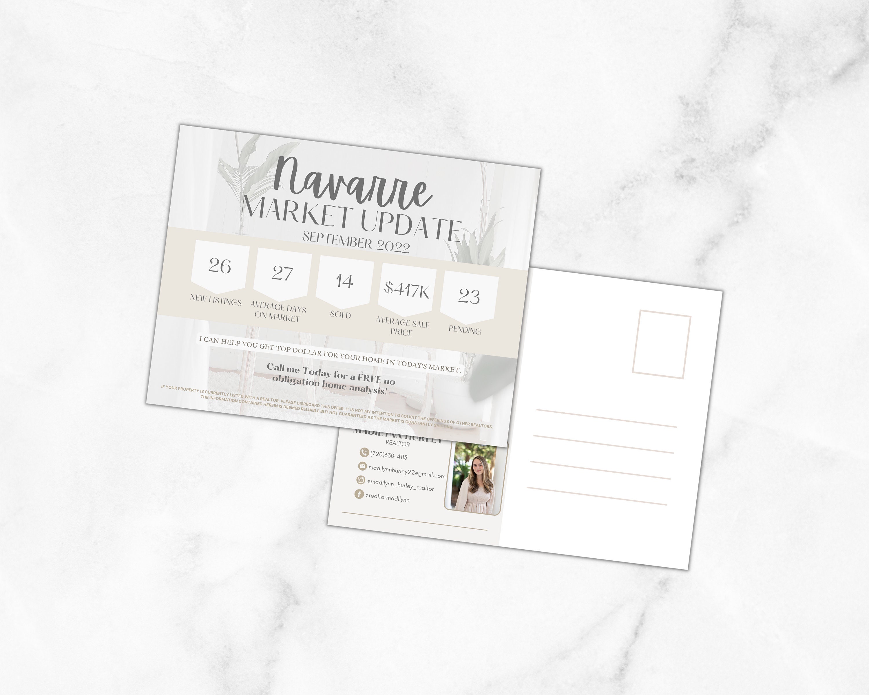 Editable Real Estate Postcard, Market Update Postcard, Real Estate ...