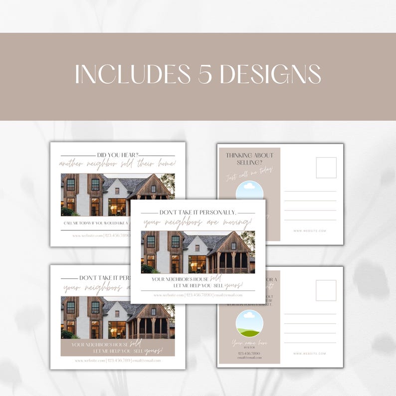 Real Estate Postcards, Your Neighbors Sold Their Home, Real Estate ...