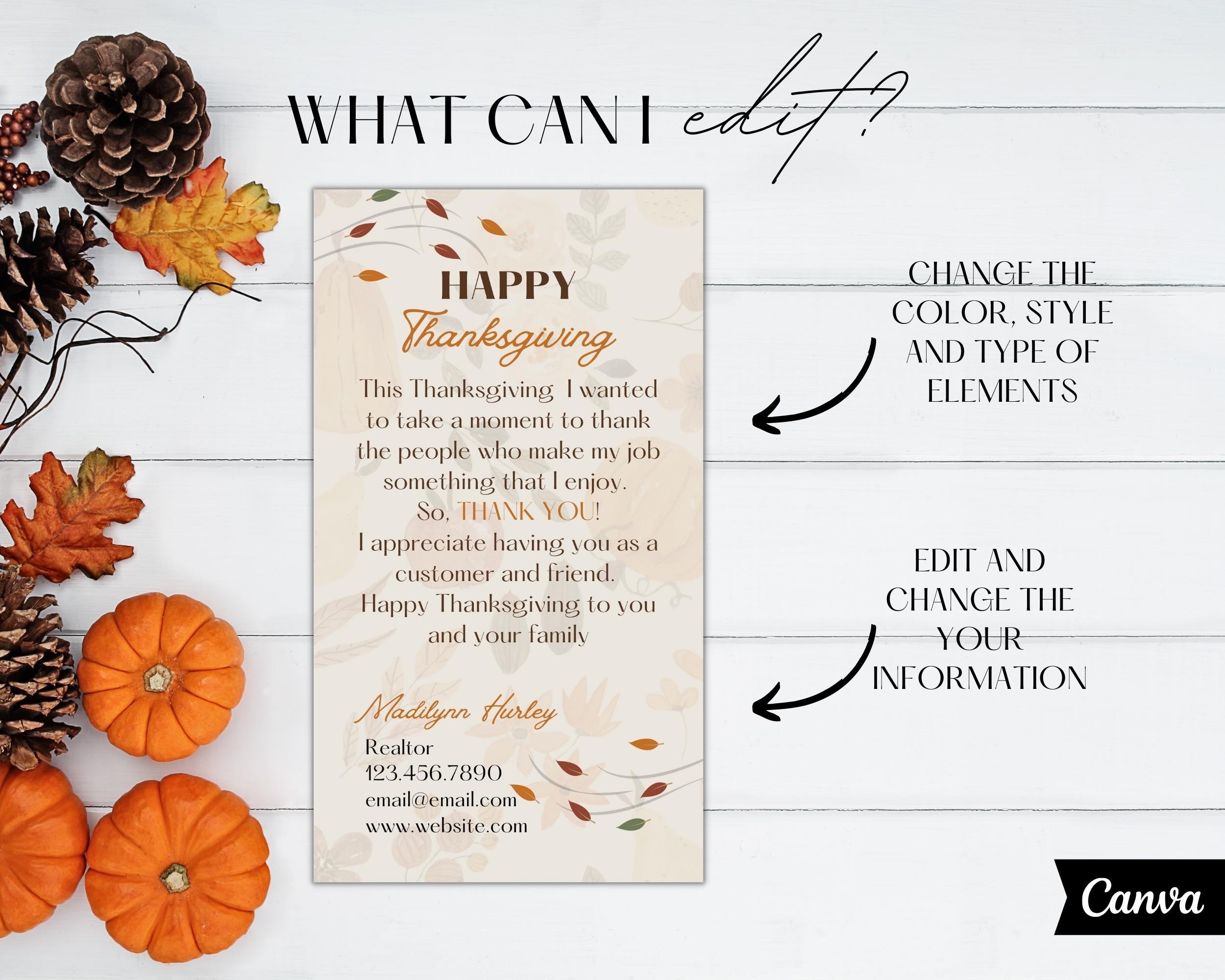 Digital Thanksgiving Card Thanksgiving Marketing Holiday Cards Business ...