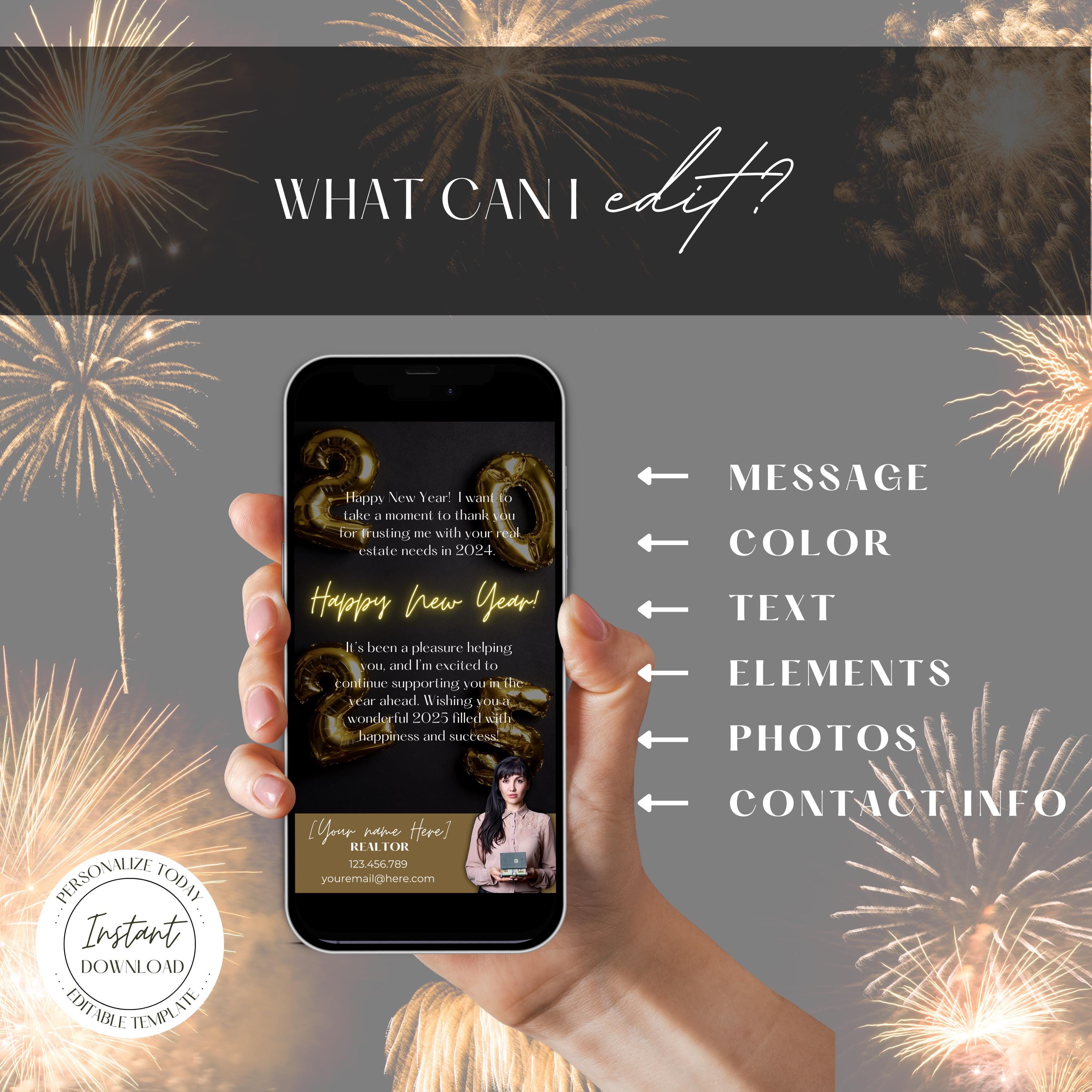 Real Estate New Year Digital Card | Realtor Holiday Marketing ...