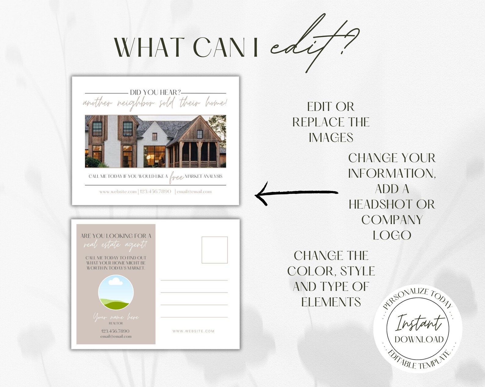 Real Estate Postcards, Your Neighbors Sold Their Home, Real Estate ...