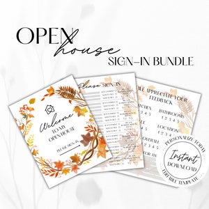 Fall Open House Bundle | Open House Sign in Sheet | Open House Welcome ...